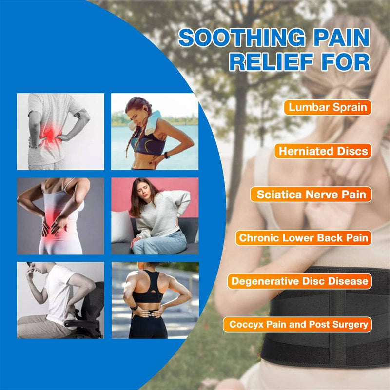 Ice Pack for Lower Back Pain Relief - Hot Cold Back Brace - for Lumbar